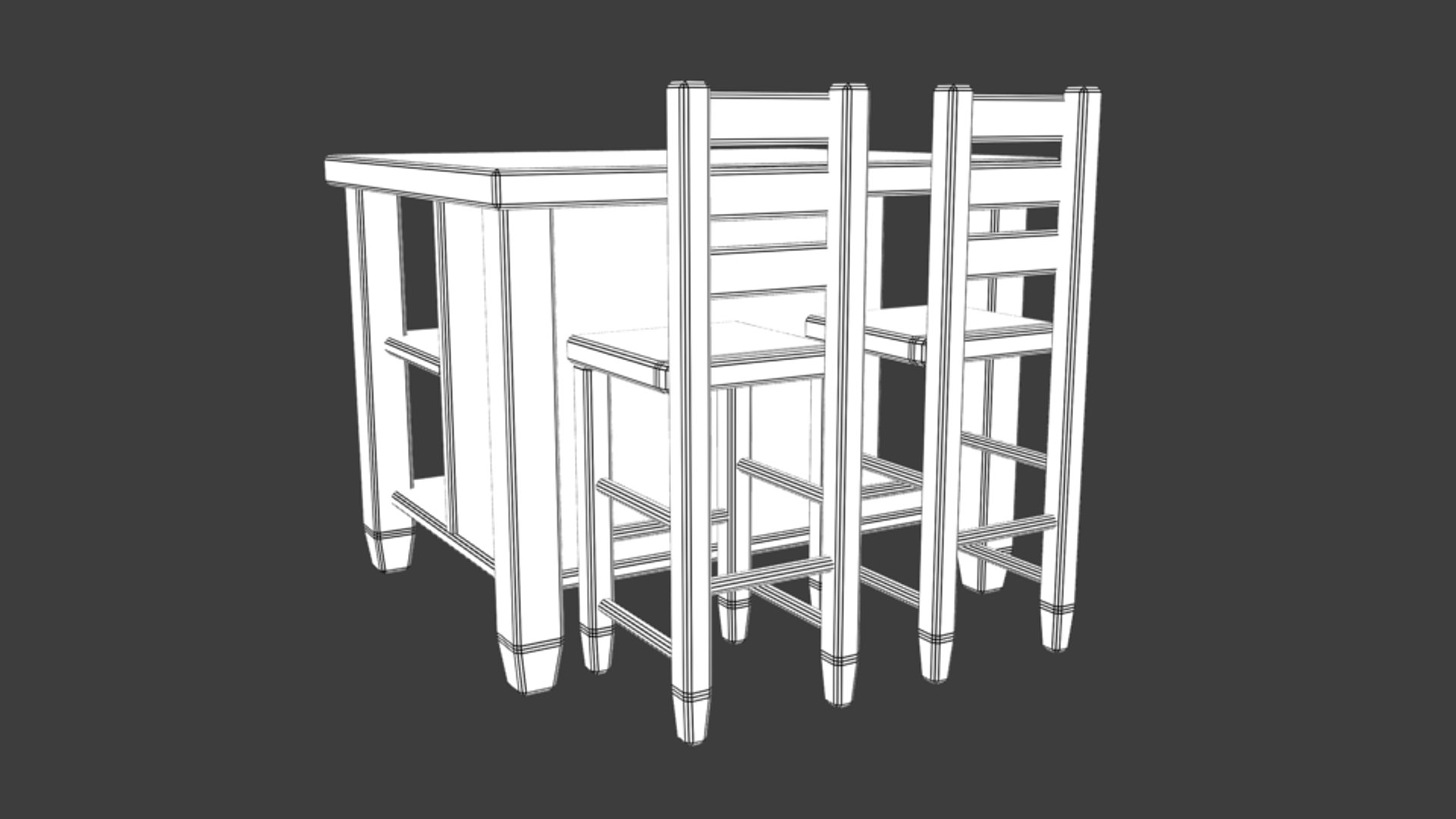 Breakfast Table 3D Model - TurboSquid 1460816