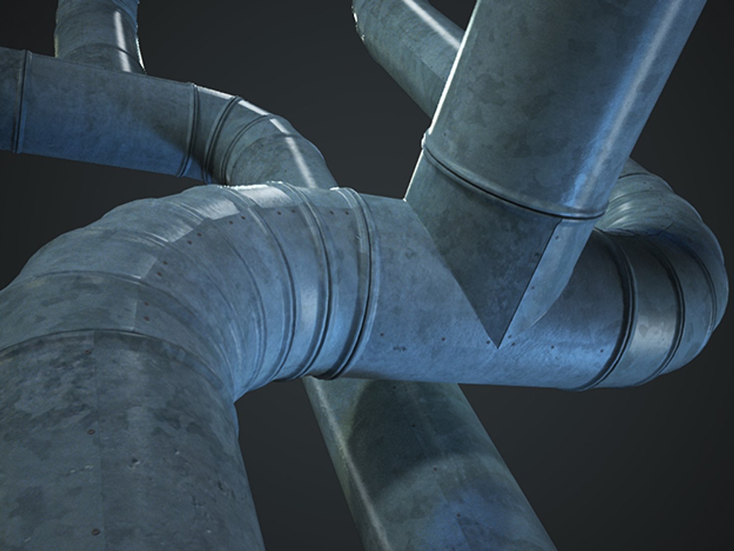 Components Pipeline 3d 3ds