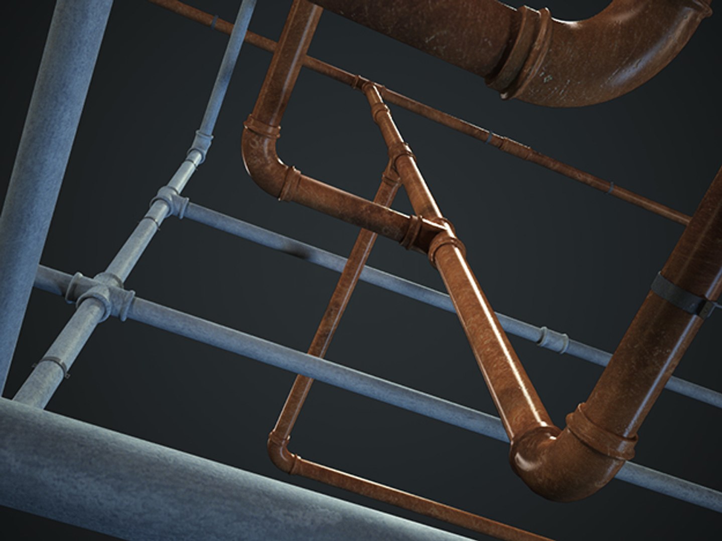 Components Pipeline 3d 3ds
