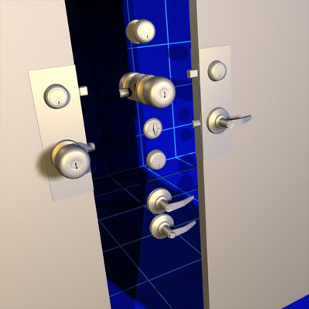 3d Door Handles Deadbolts 01