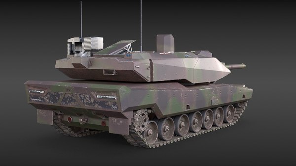 modelo 3d Camuflaje del tanque de batalla principal alemán KF-51 ...