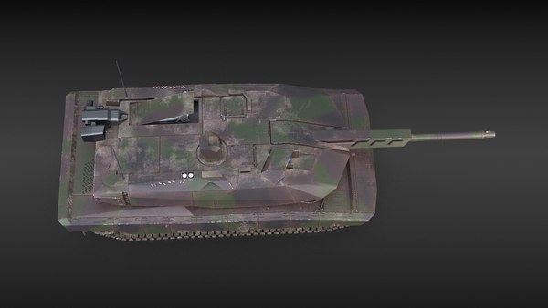 modelo 3d Camuflaje del tanque de batalla principal alemán KF-51 ...