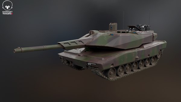 modelo 3d Camuflaje del tanque de batalla principal alemán KF-51 ...