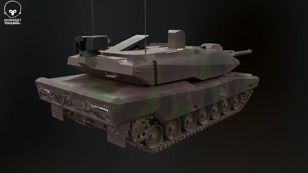 modelo 3d Camuflaje del tanque de batalla principal alemán KF-51 ...