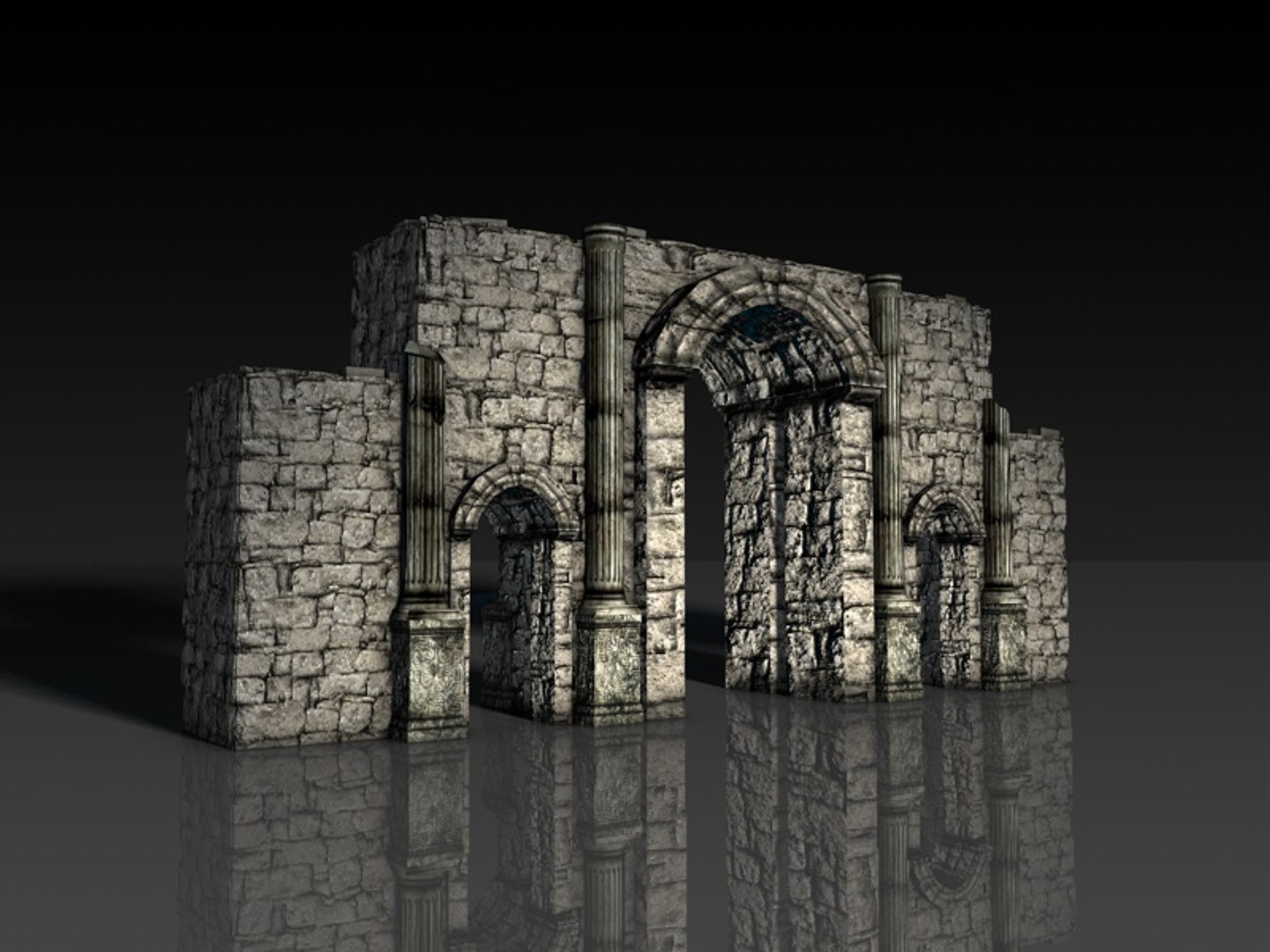 3d Model Modular Ruins Kit