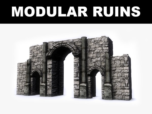 ruins rocks 3d max