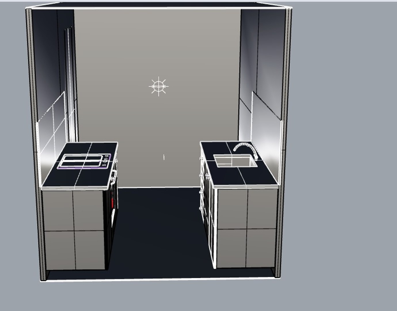 3d Model Small Kitchen
