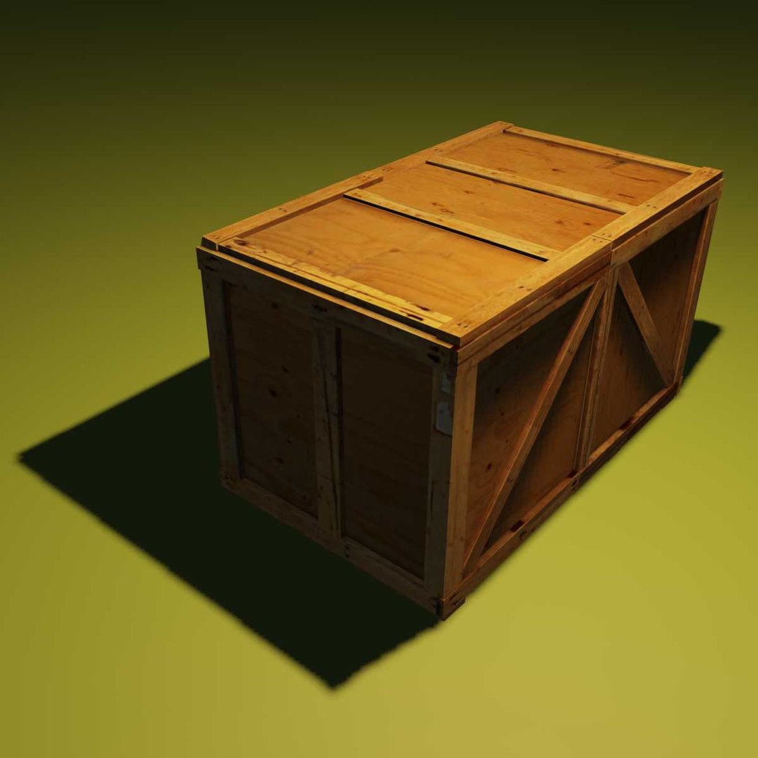 3d Model Wooden Box