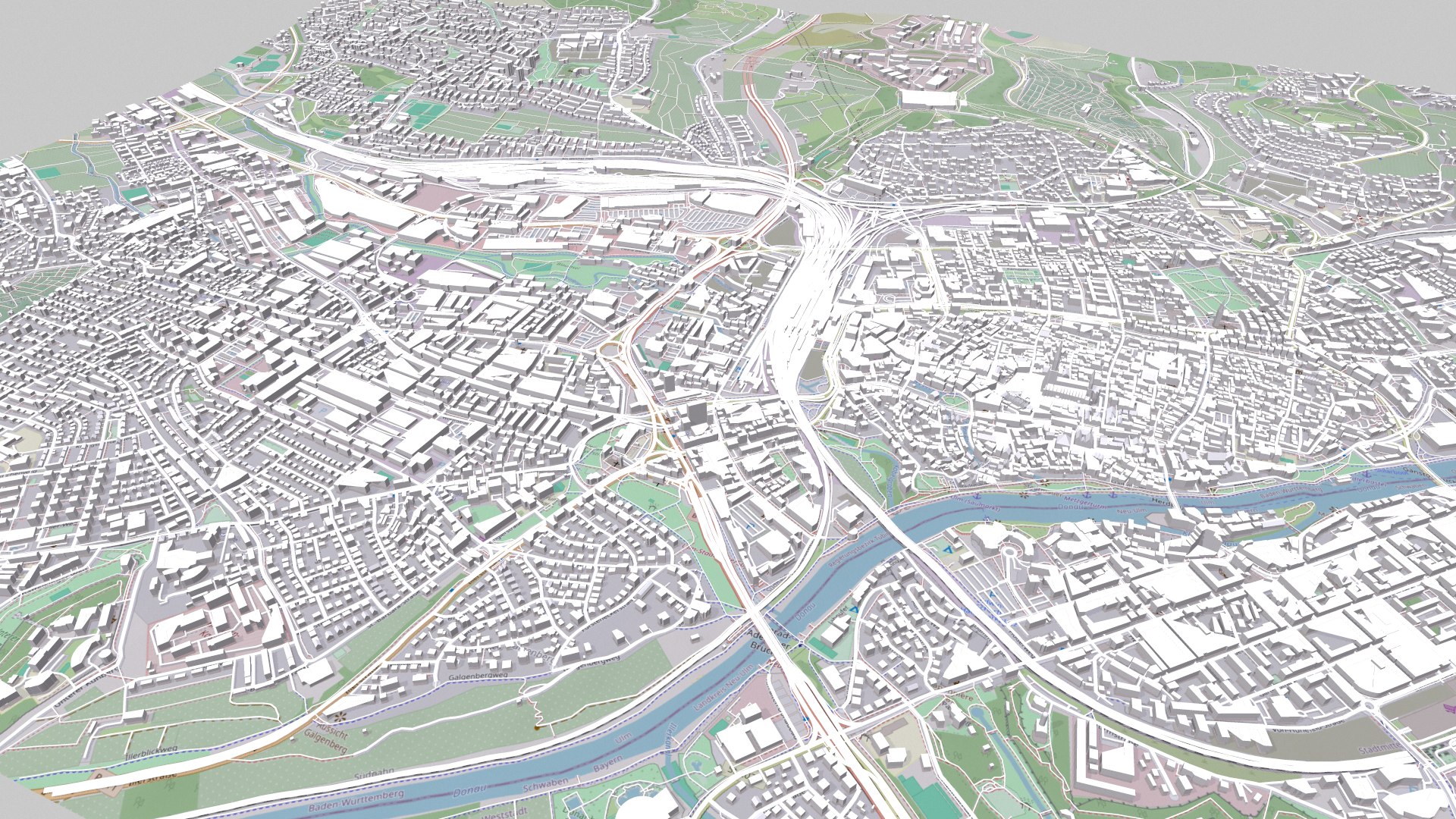 3D Cityscape Ulm Germany Model - TurboSquid 2214370