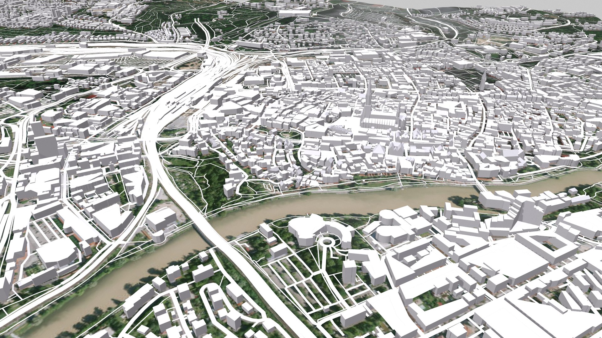 3D Cityscape Ulm Germany Model - TurboSquid 2214370
