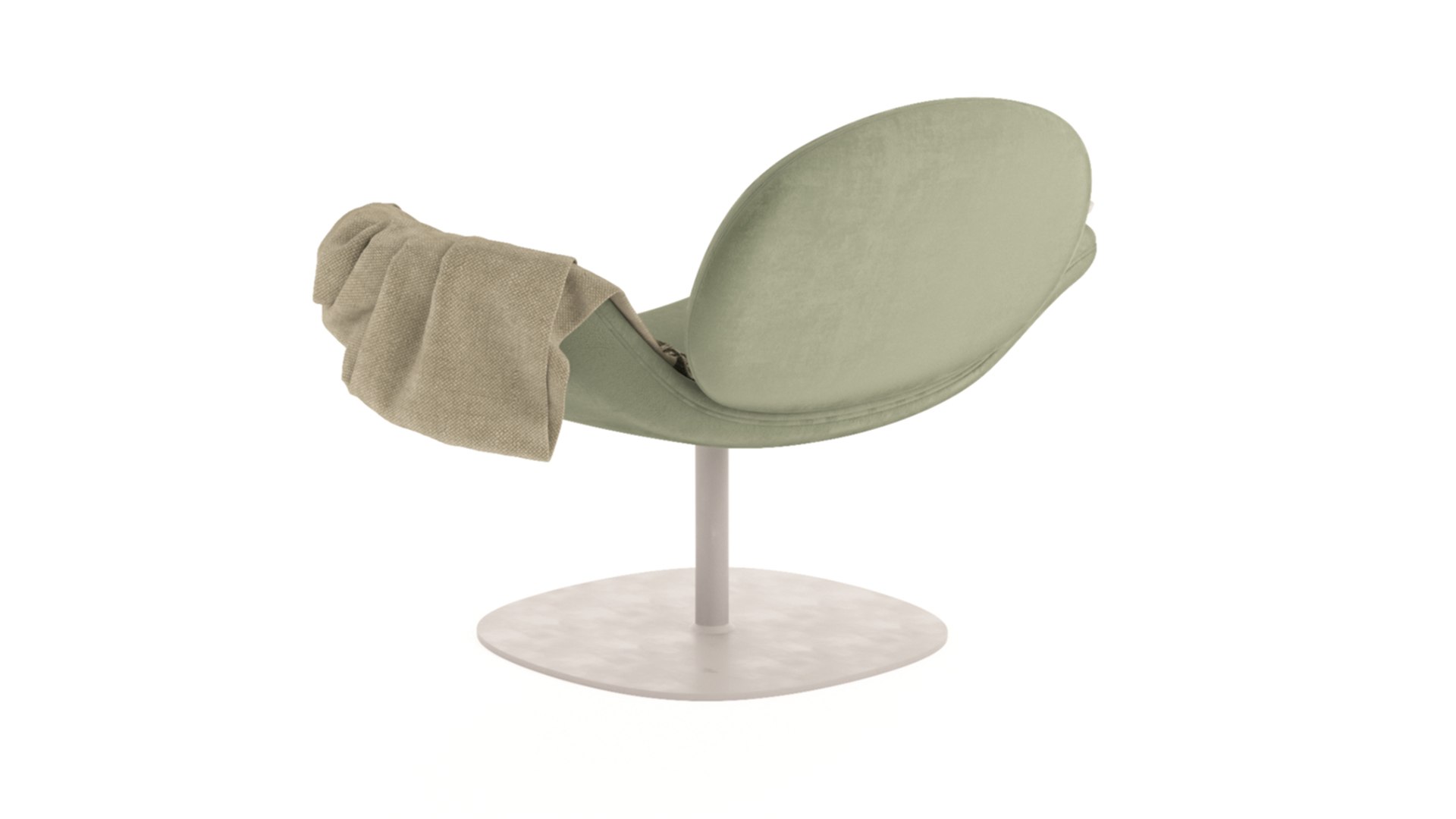 3D DOVE NATUZZI Armchair With Throw Blanket And Cushion - TurboSquid ...