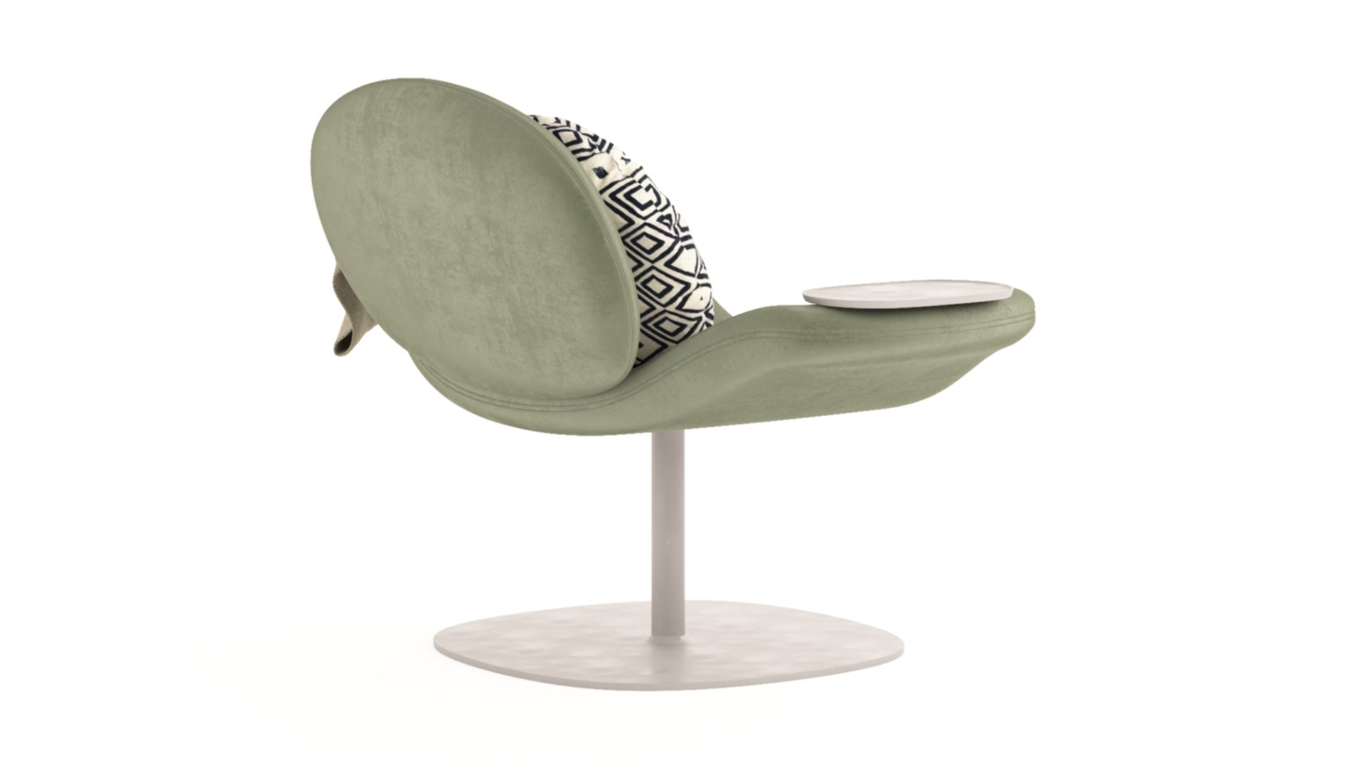 3D DOVE NATUZZI Armchair With Throw Blanket And Cushion - TurboSquid ...