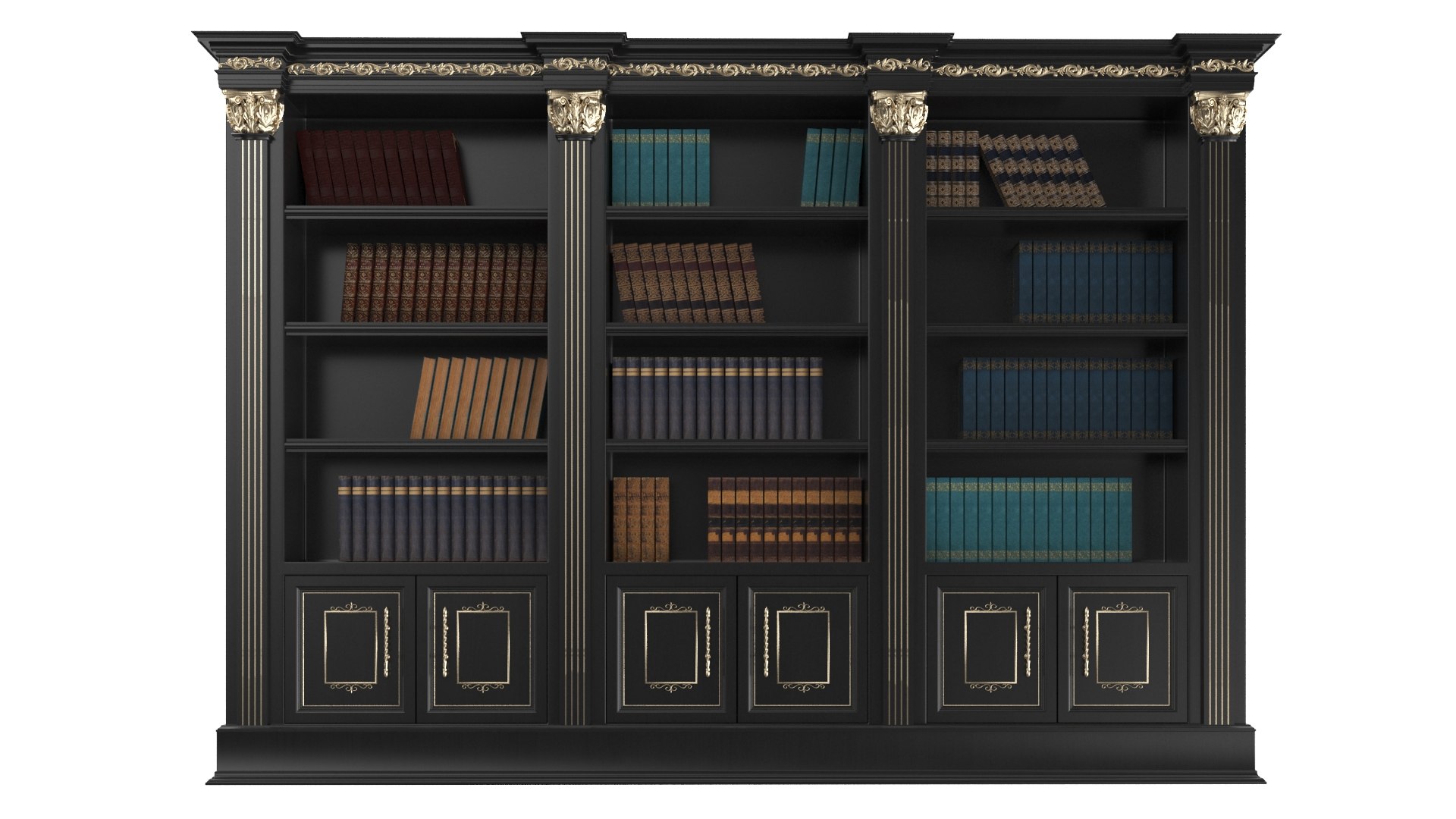 3D Library Book Case And Table - TurboSquid 1824436