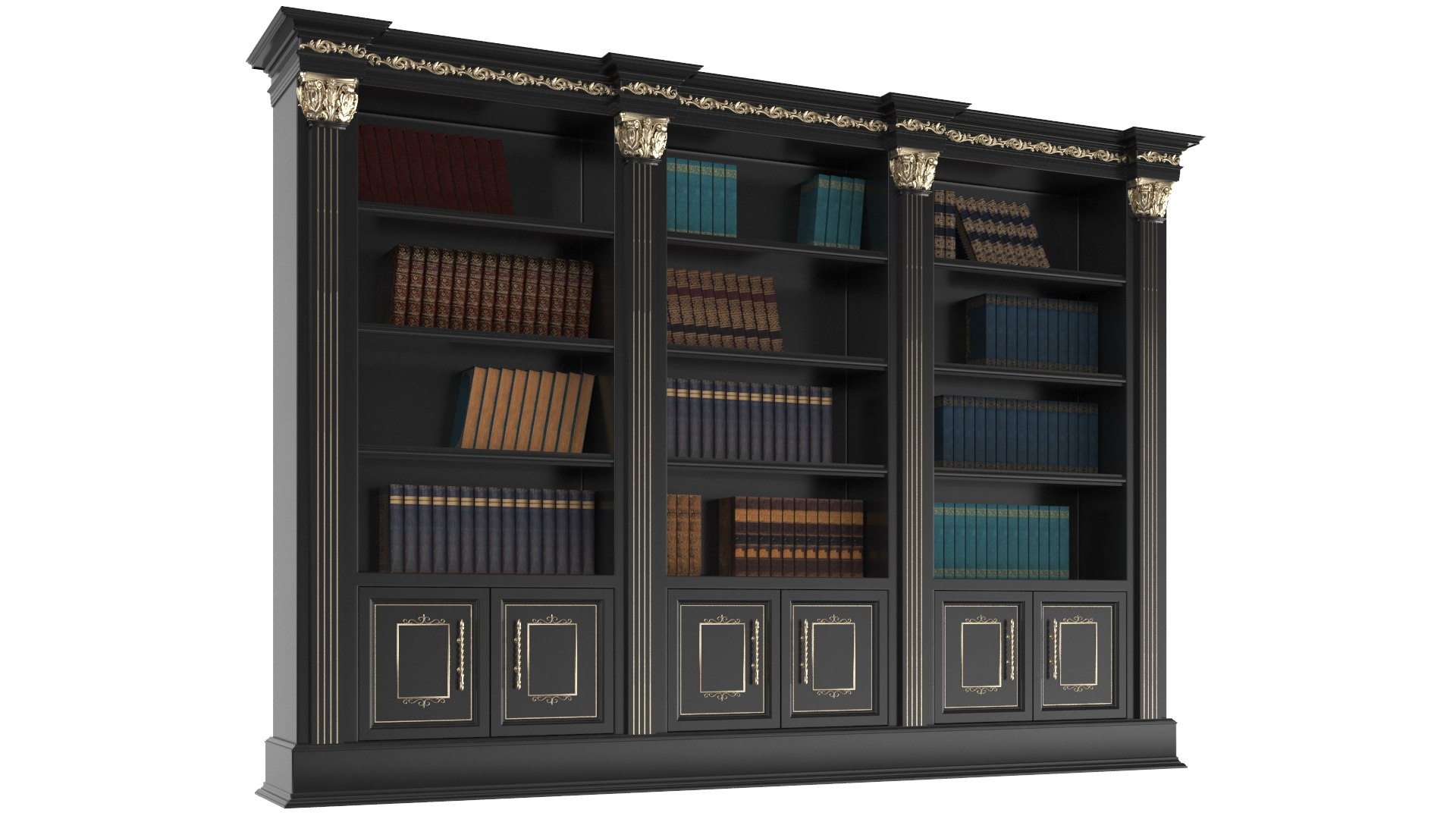 3D Library Book Case And Table - TurboSquid 1824436