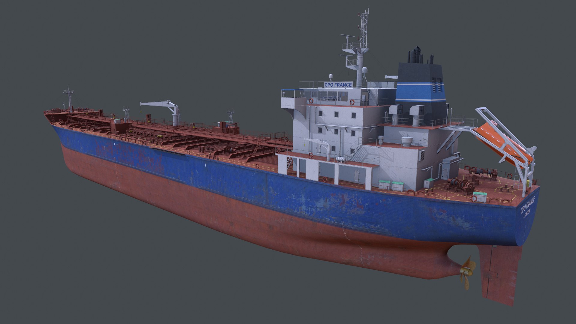 Tanker Ship Oil Chemical 3D Model - TurboSquid 2289063