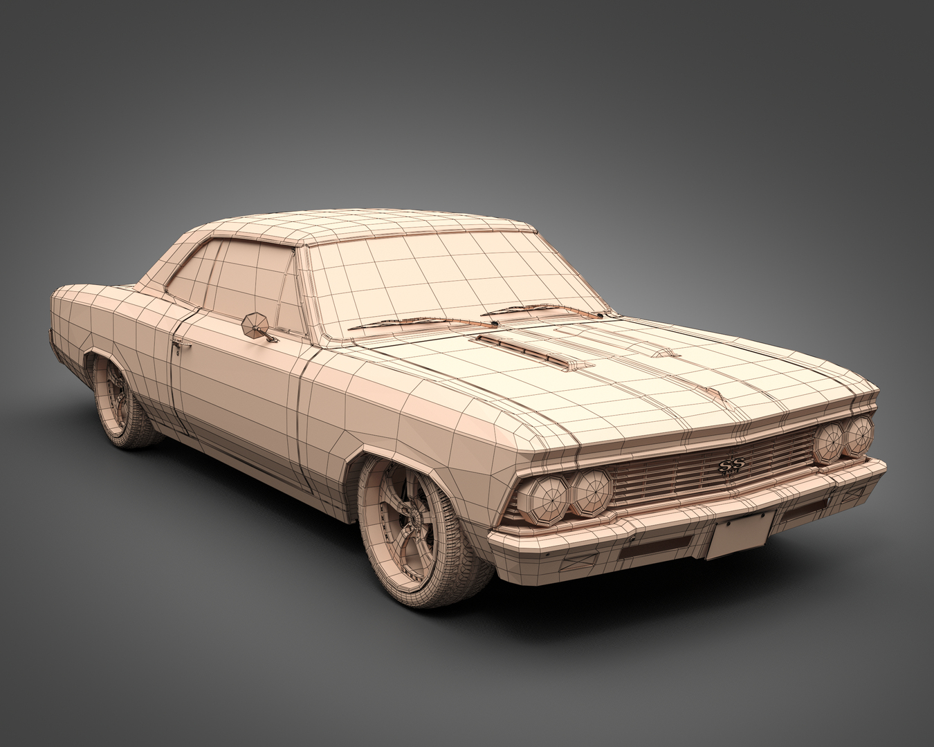 1966 Chevrolet Chevelle SS 3D model - TurboSquid 1743004