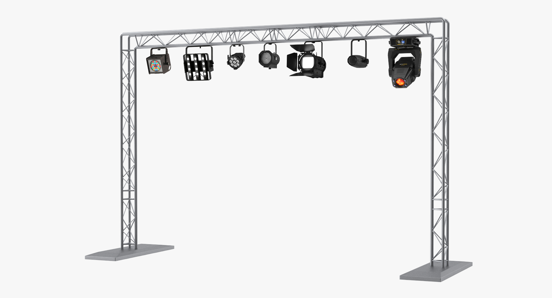 Lights Truss Model - TurboSquid 1221524