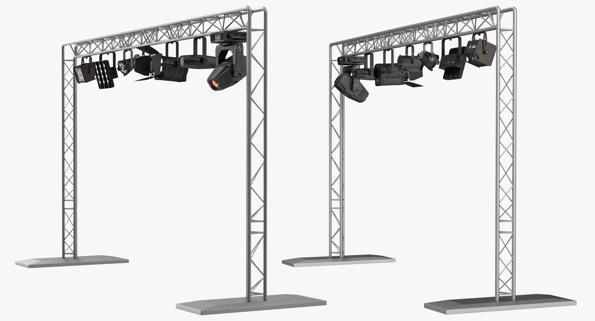 Lights Truss Model - TurboSquid 1221524