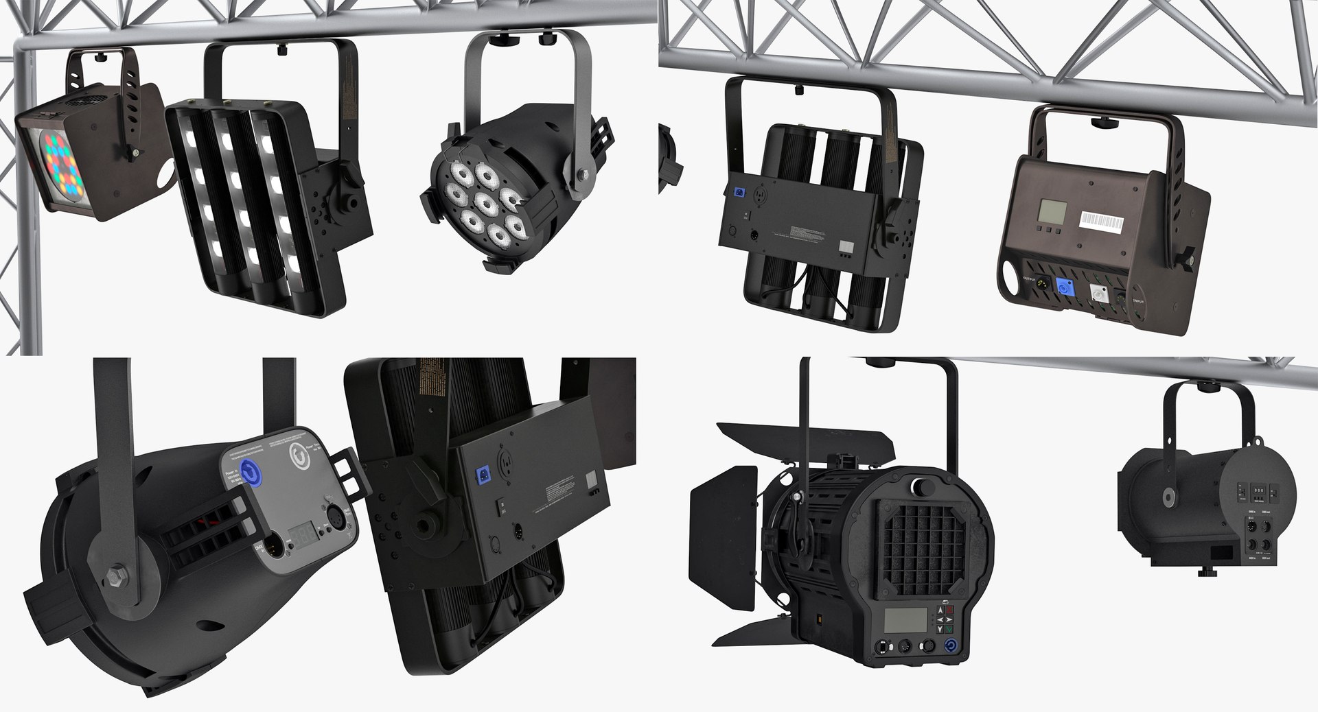 Lights Truss Model - TurboSquid 1221524
