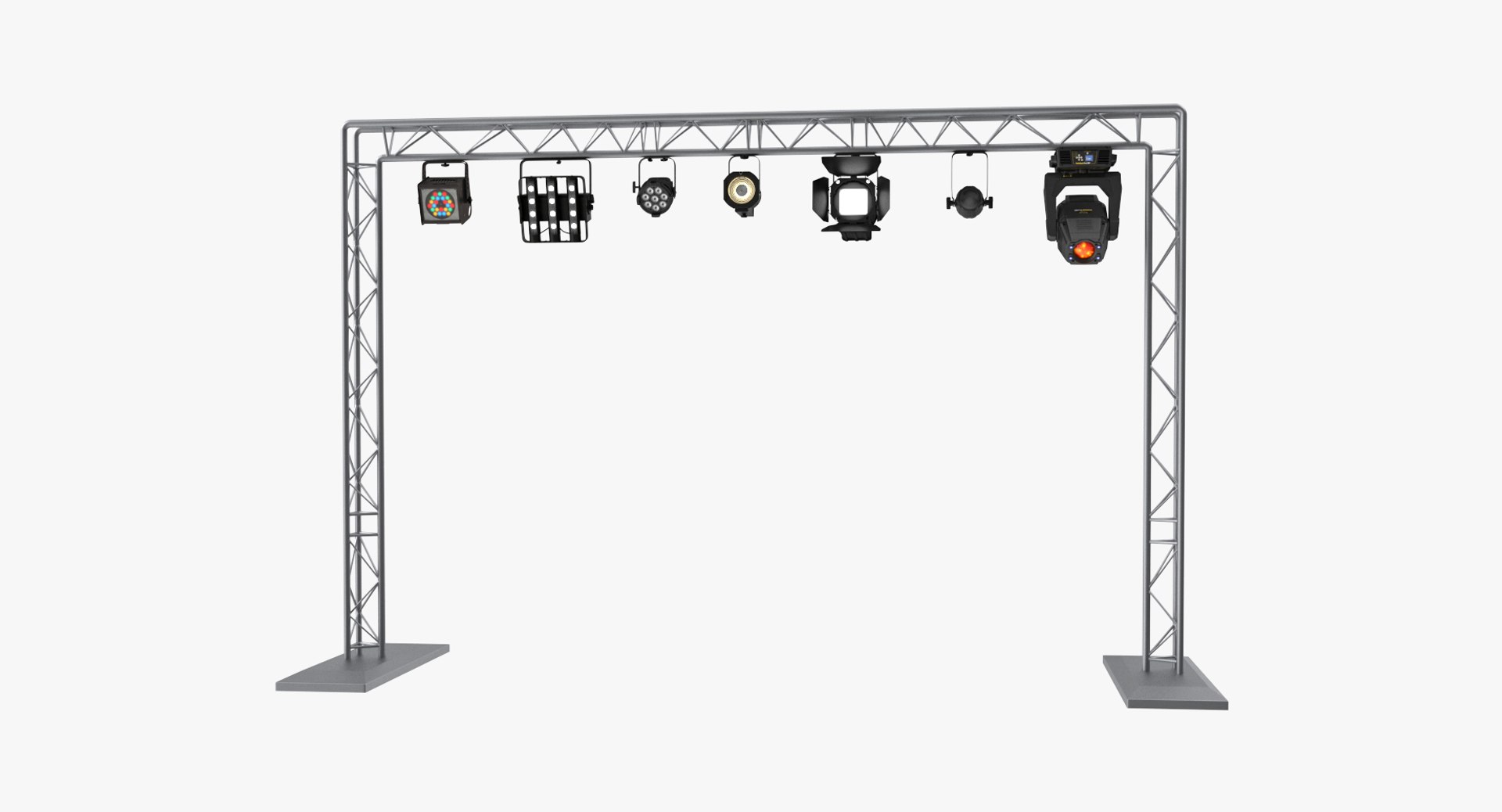 Lights Truss Model - TurboSquid 1221524