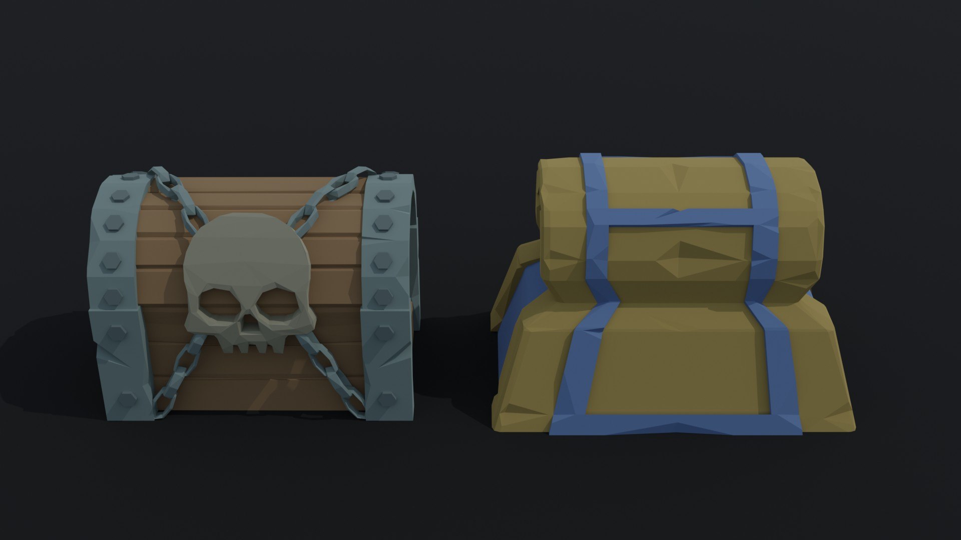 Low-poly Cartoon Fantasy Chests Kit 3D Model - TurboSquid 1930252