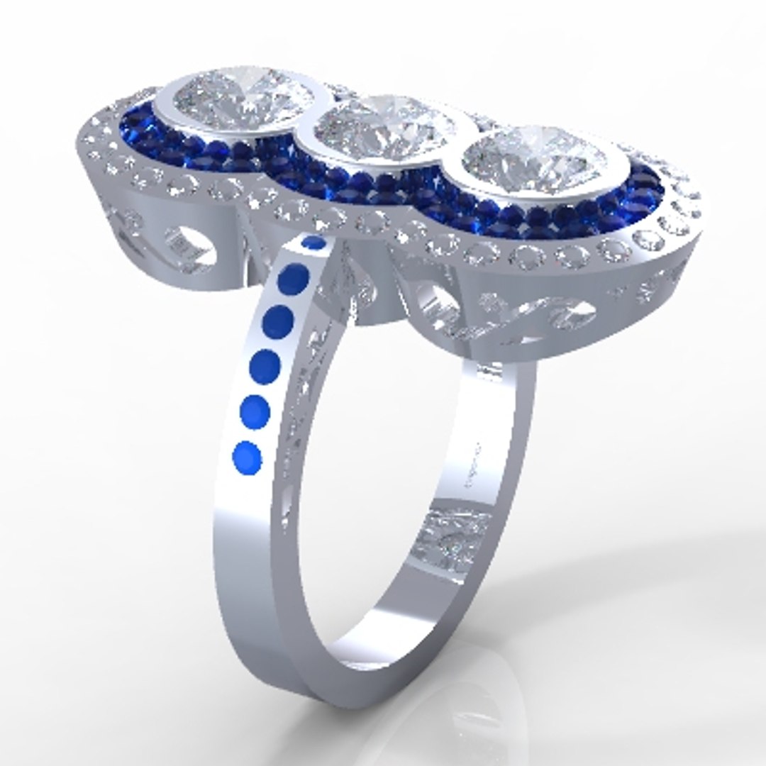3d model platinum gold diamond