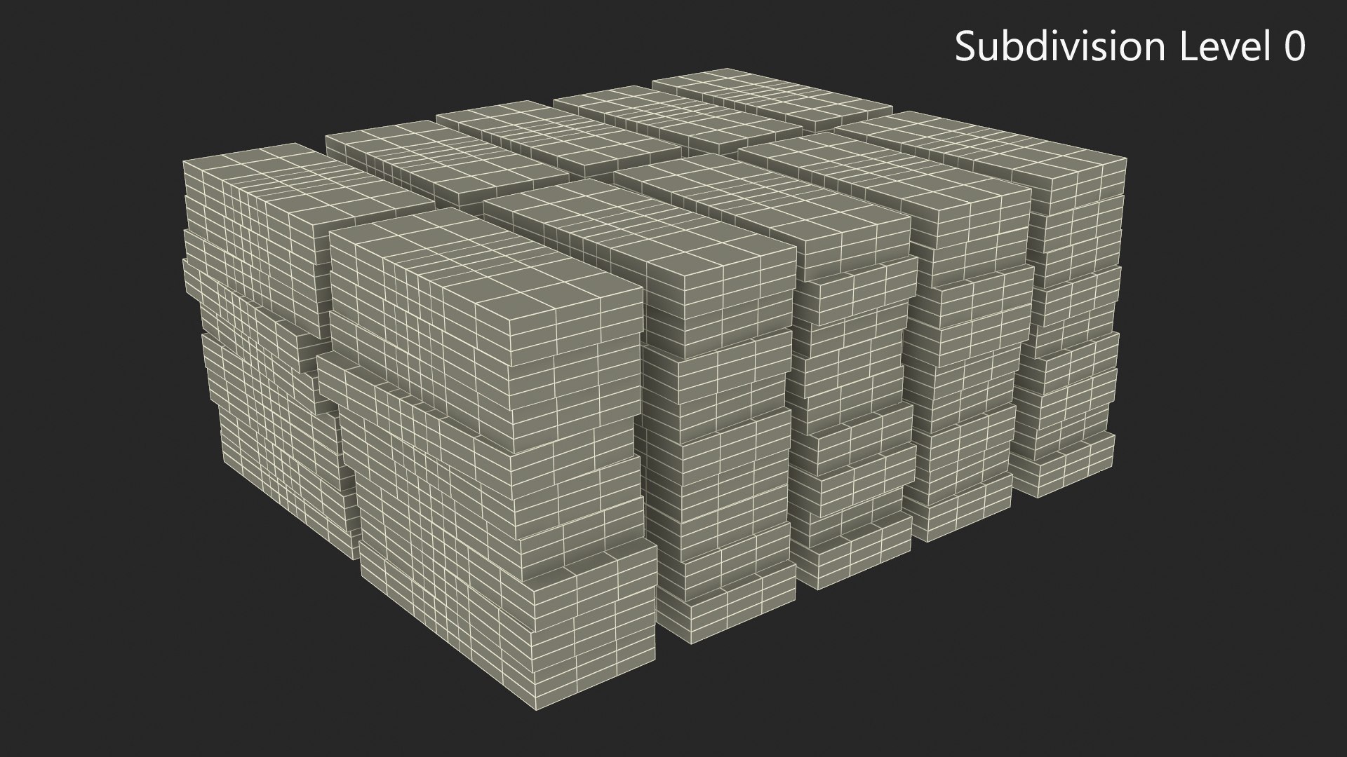 Stacks Of 100 Dollar Bills Packs 3D Model - TurboSquid 2256929