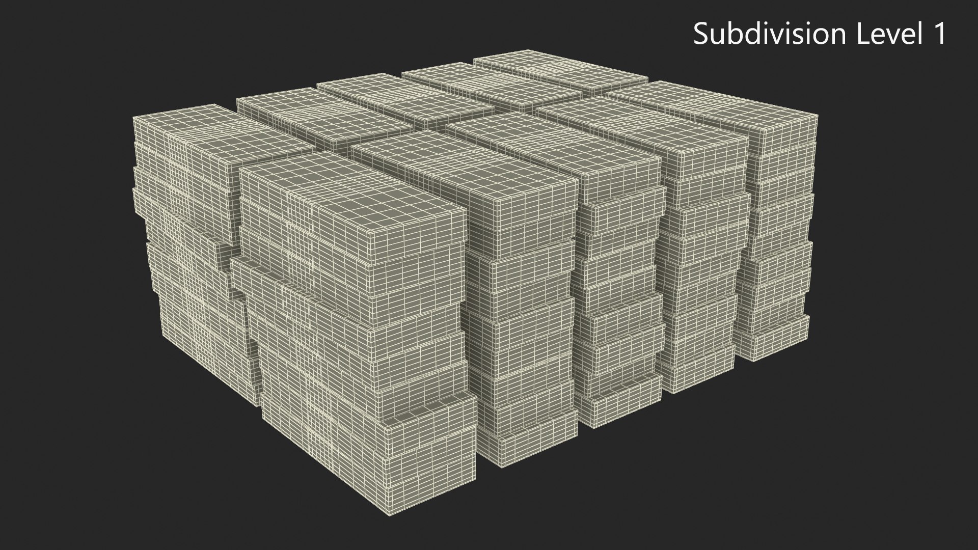 Stacks Of 100 Dollar Bills Packs 3D Model - TurboSquid 2256929