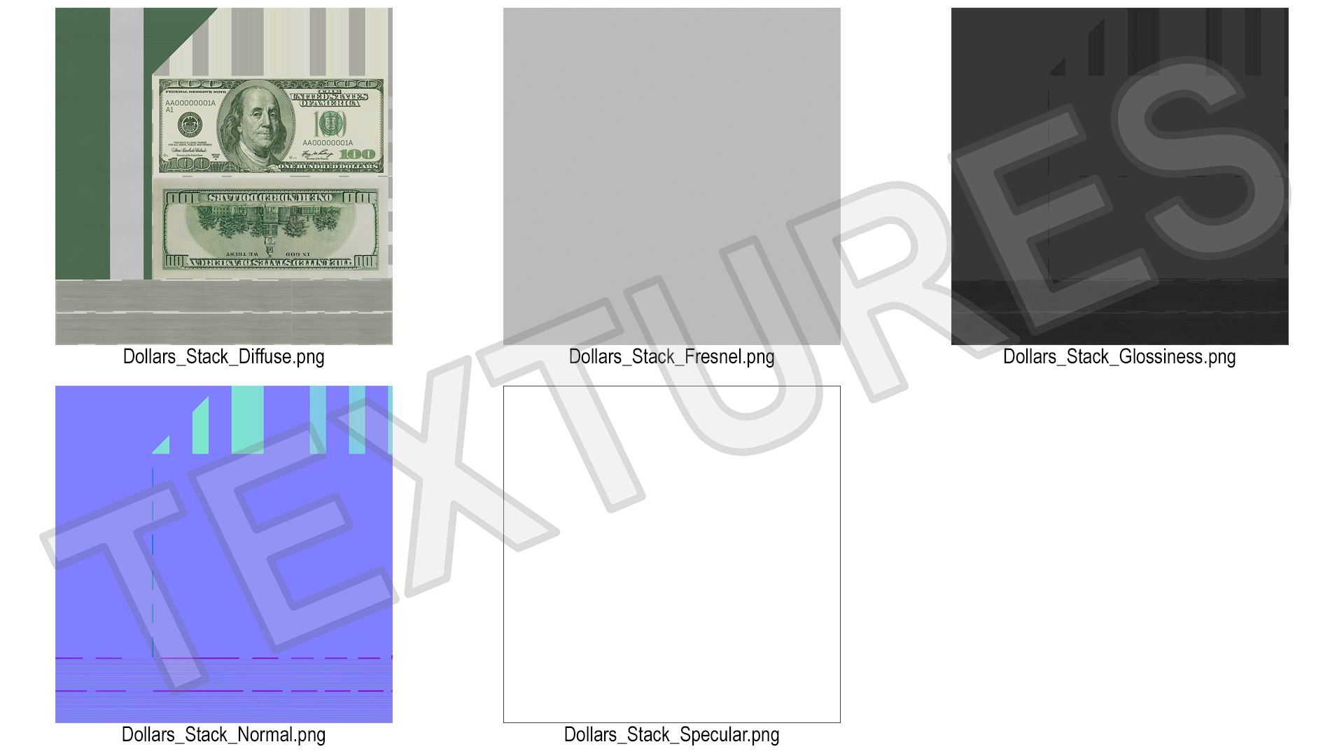 Stacks Of 100 Dollar Bills Packs 3D Model - TurboSquid 2256929
