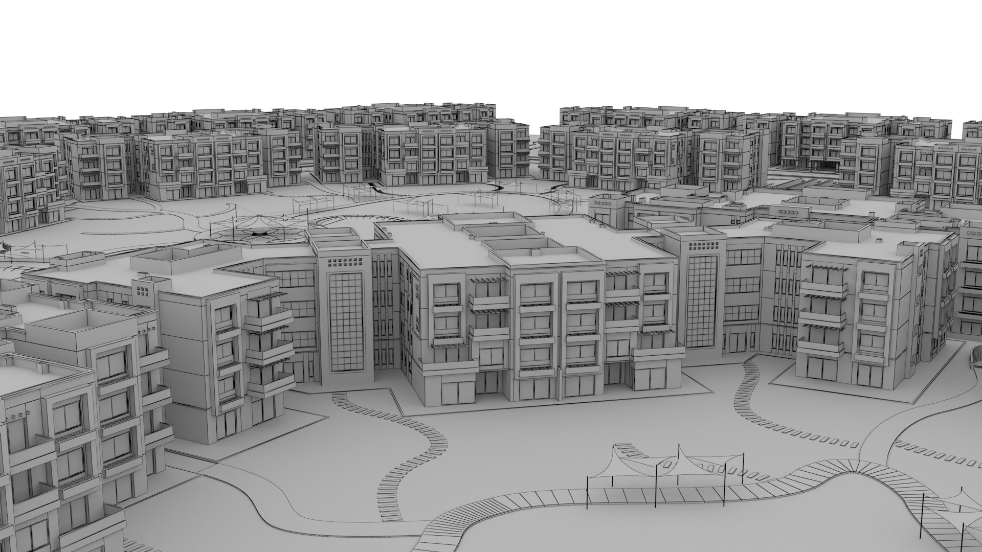 Neighborhood 3D Model - TurboSquid 2185389