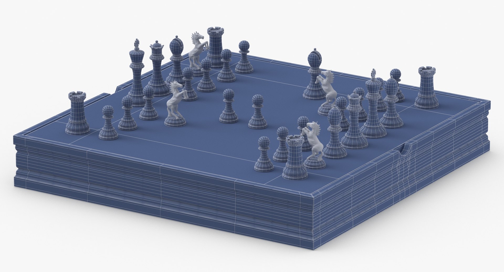 Chess Board Set 02 3D Model - TurboSquid 1581654