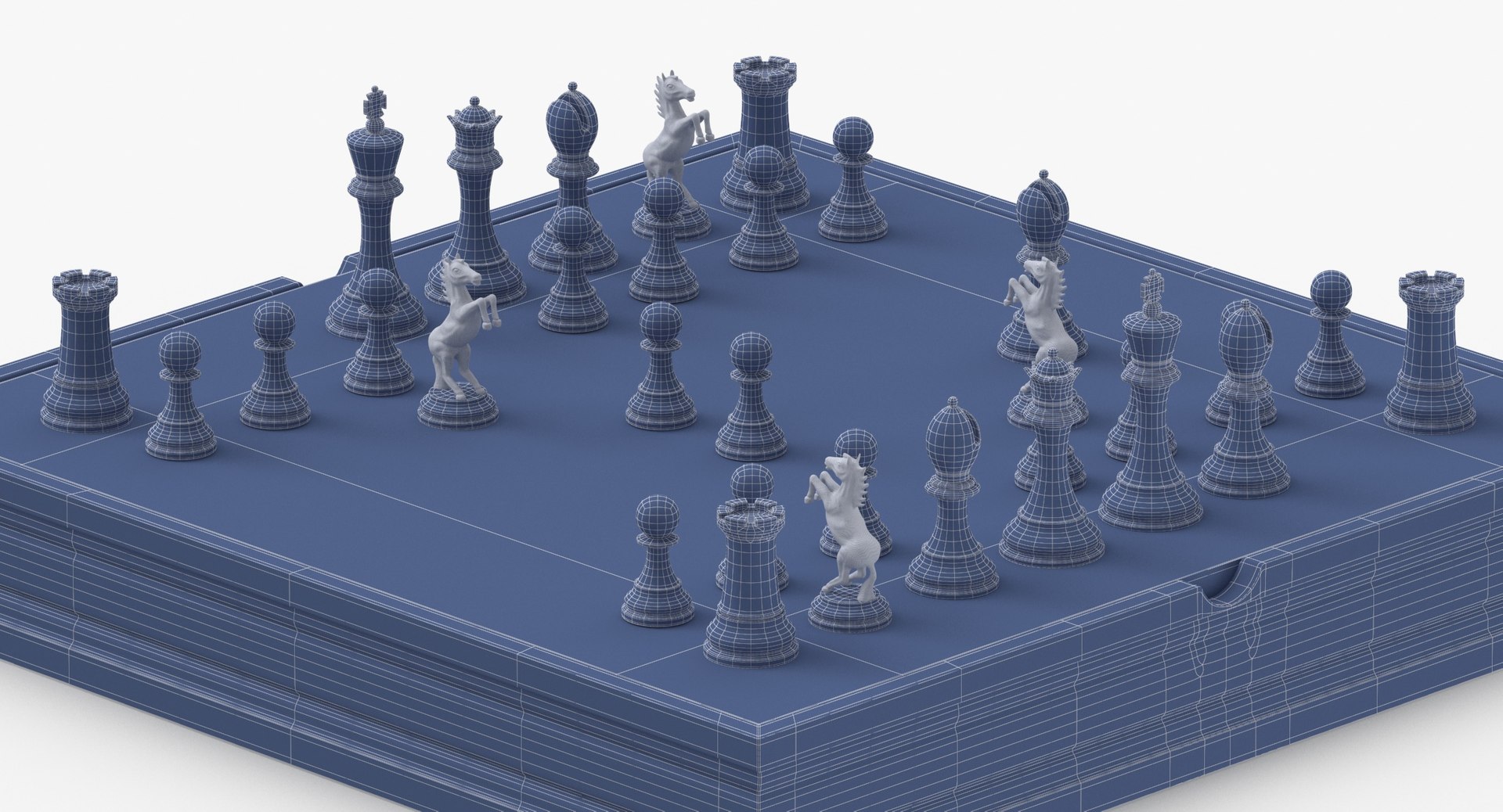 Chess Board Set 02 3D Model - TurboSquid 1581654