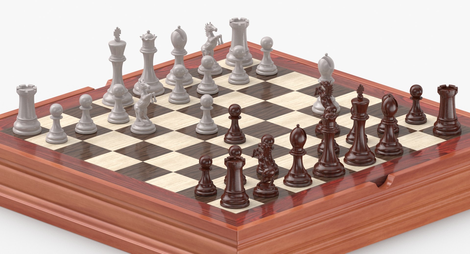 Chess Board Set 02 3D Model - TurboSquid 1581654