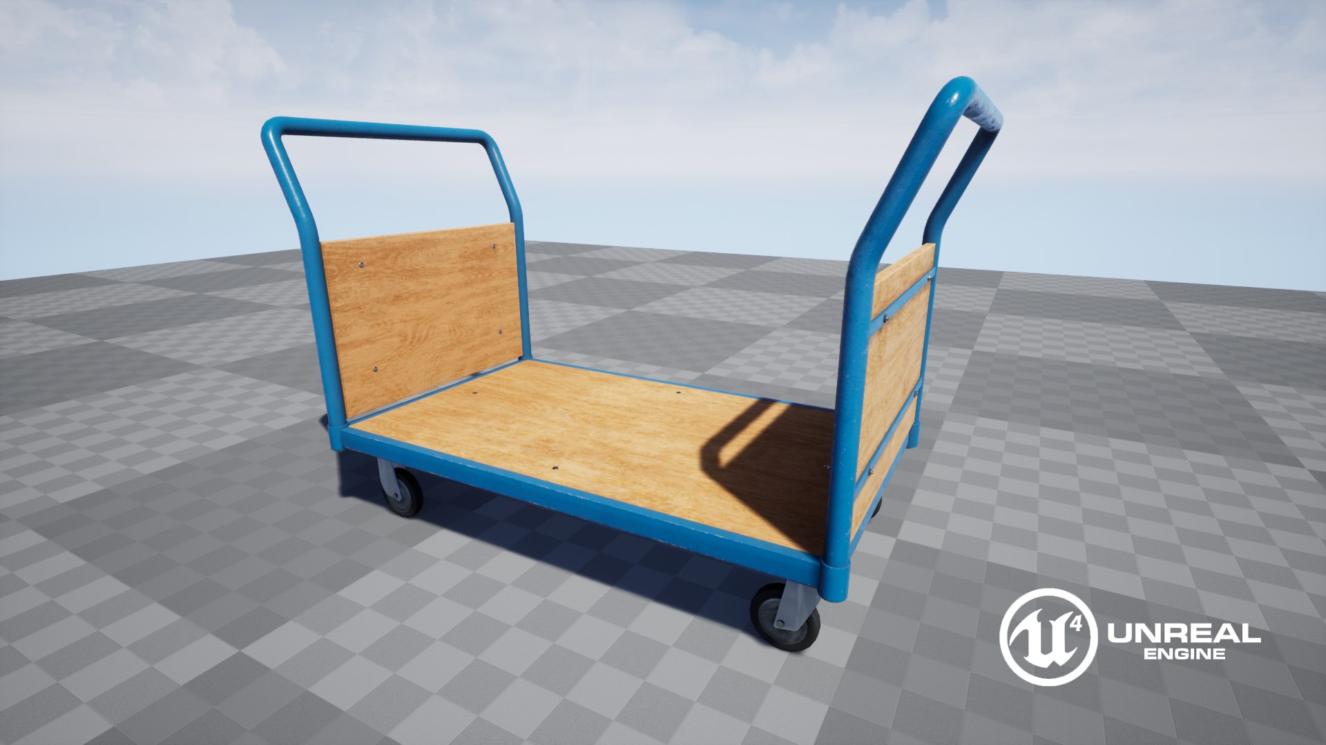 Low-poly platform trolley 3D model - TurboSquid 1522493