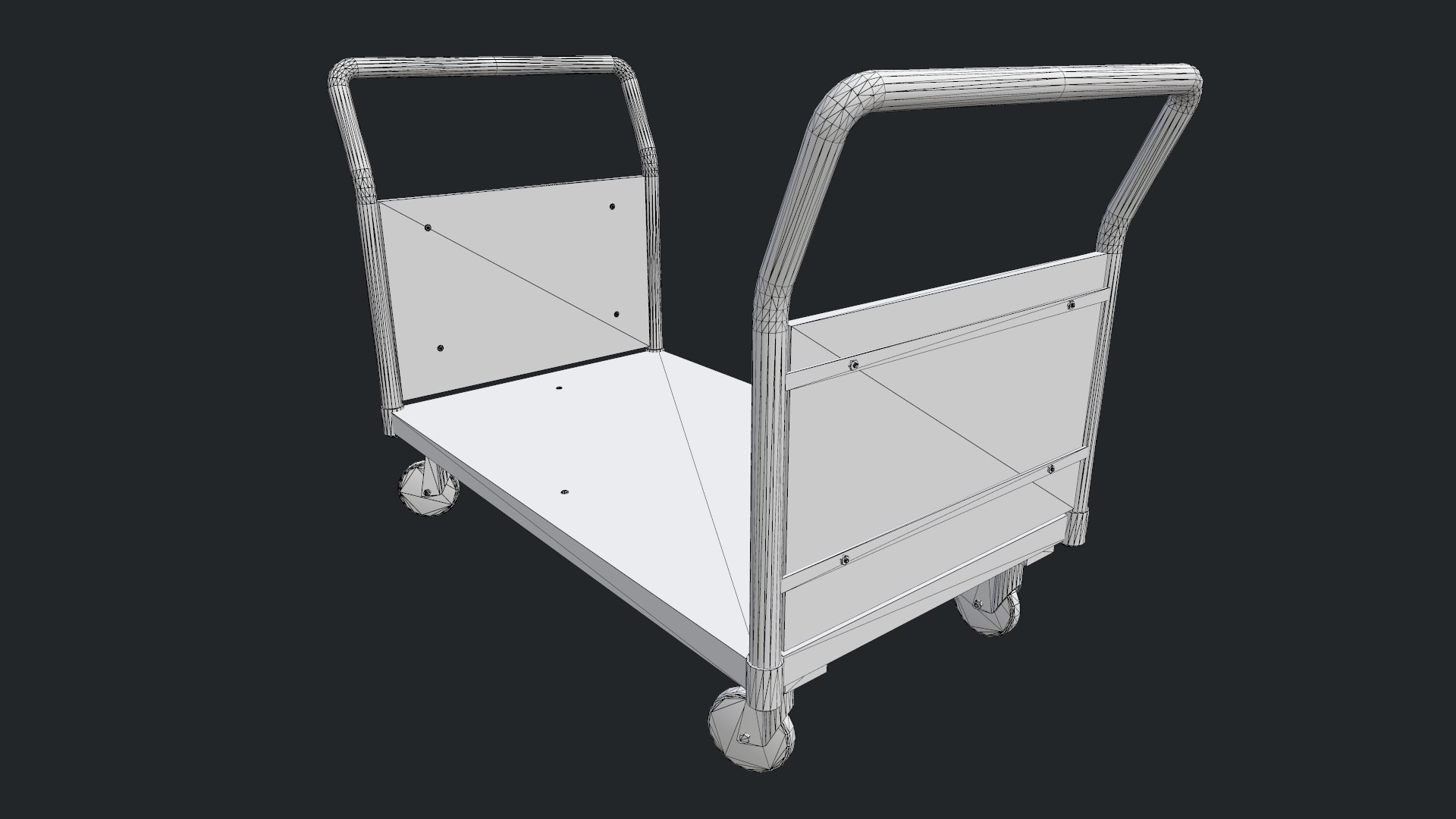 Low-poly platform trolley 3D model - TurboSquid 1522493