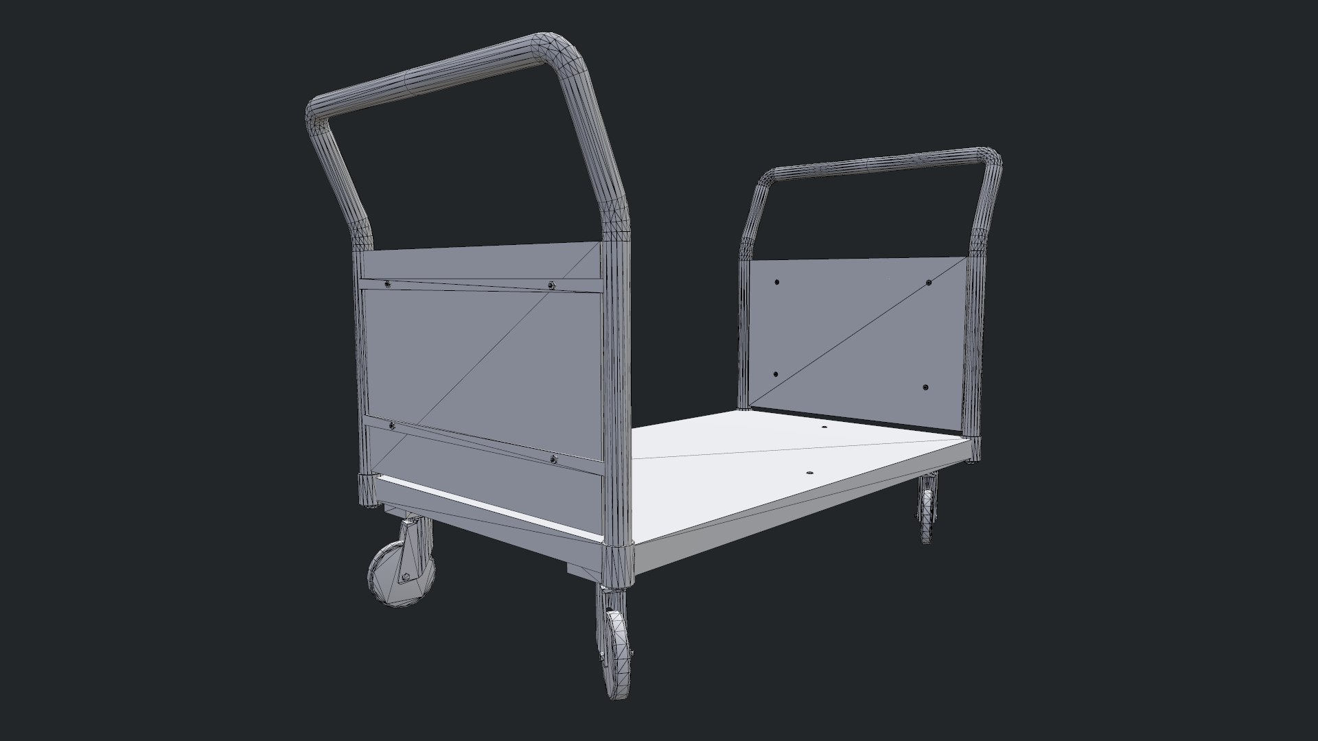 Low-poly platform trolley 3D model - TurboSquid 1522493