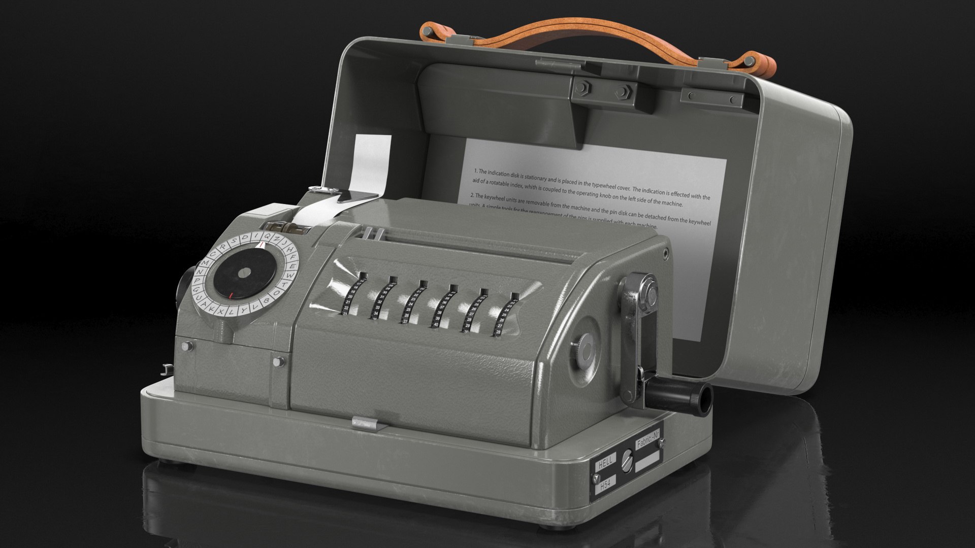 Portable Mechanical Cipher Machine 3D - TurboSquid 1835888