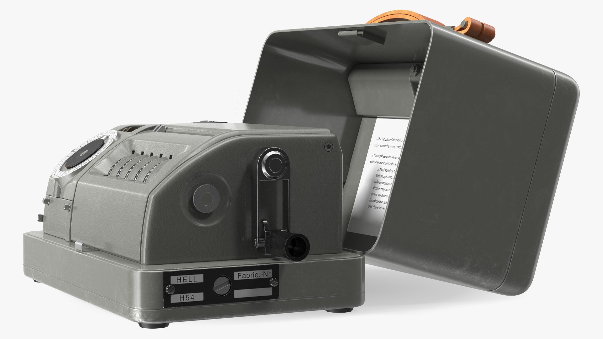 Portable Mechanical Cipher Machine 3D - TurboSquid 1835888