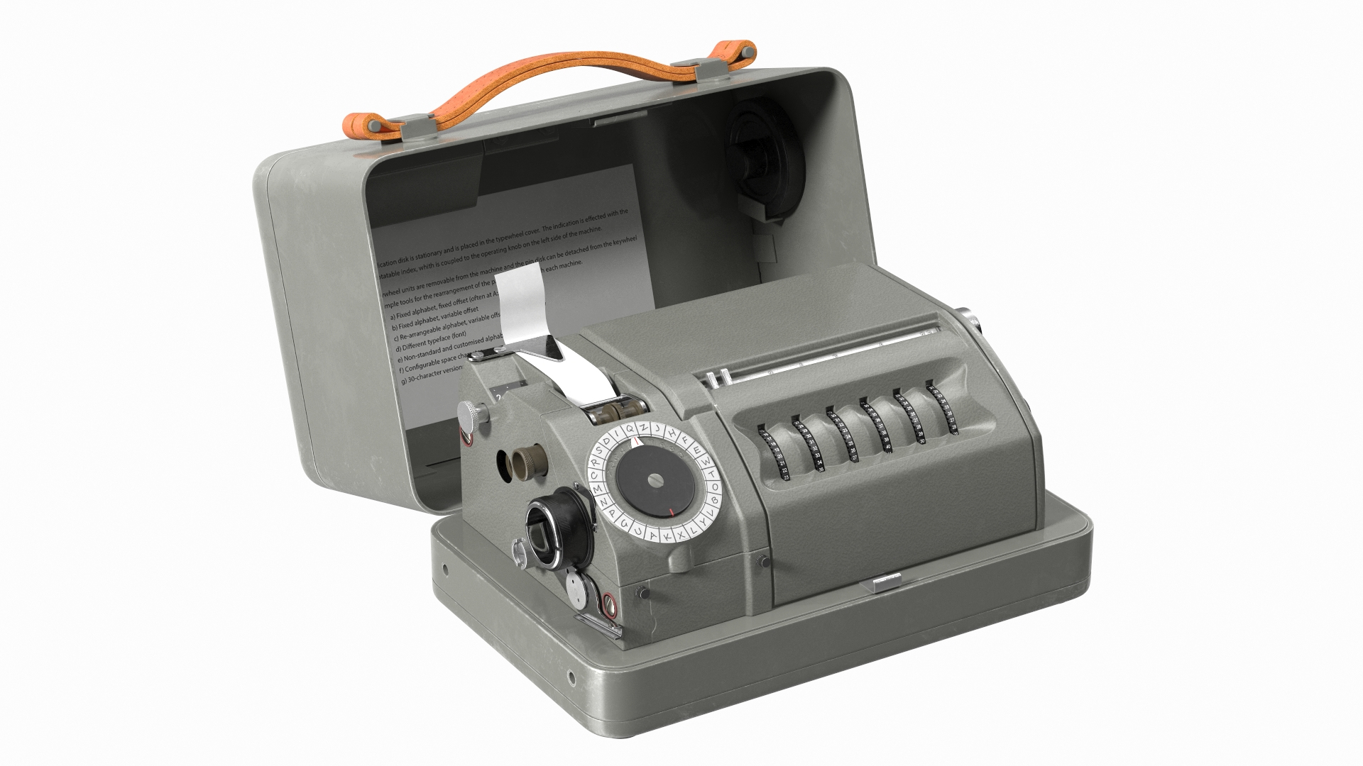 Portable Mechanical Cipher Machine 3D - TurboSquid 1835888