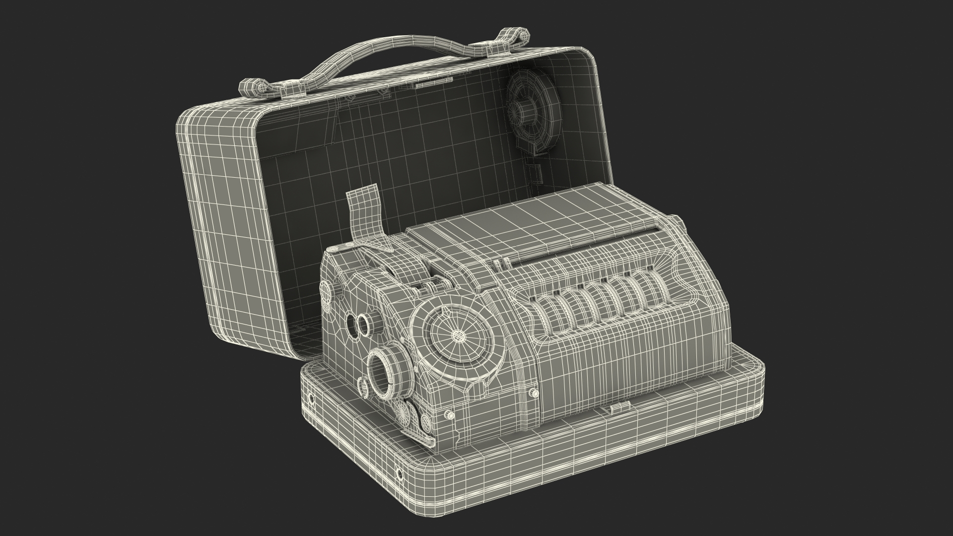 Portable Mechanical Cipher Machine 3D - TurboSquid 1835888