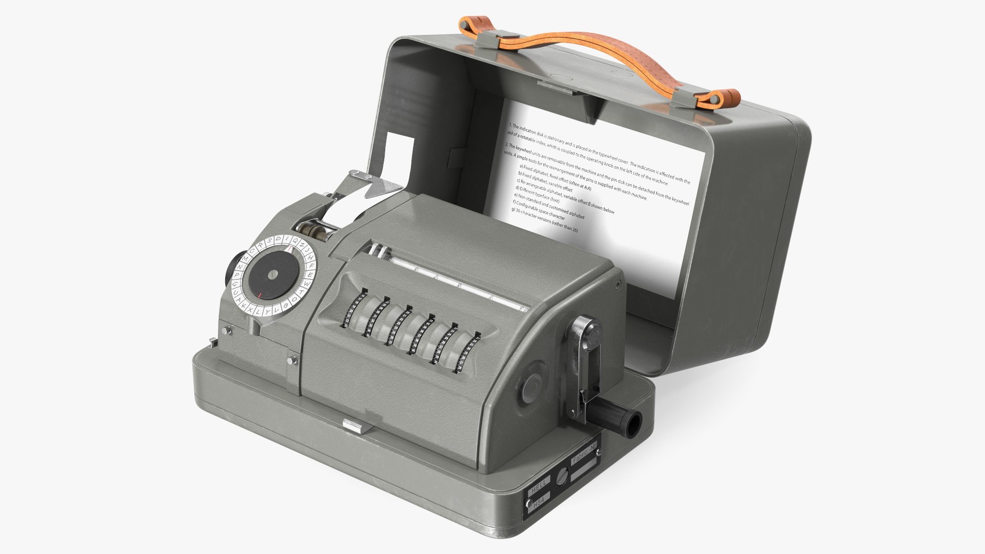 Portable Mechanical Cipher Machine 3D - TurboSquid 1835888