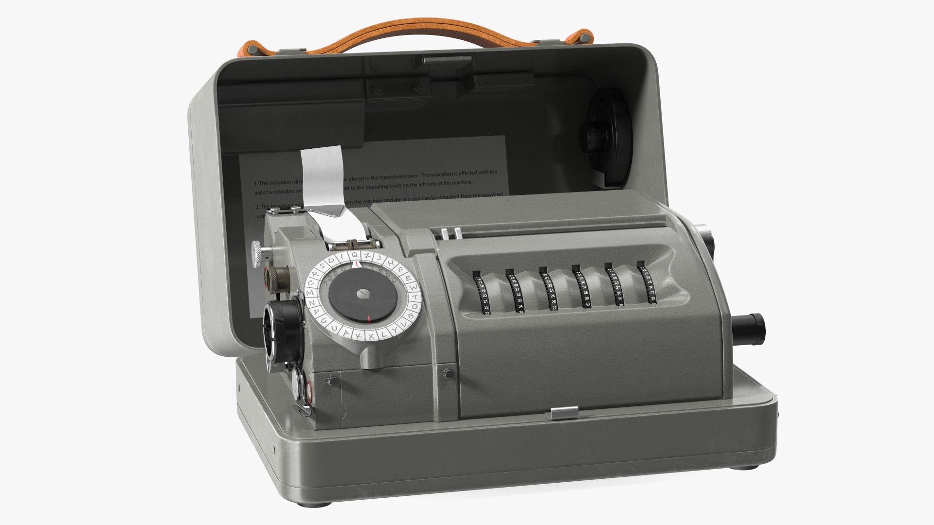 Portable Mechanical Cipher Machine 3D - TurboSquid 1835888