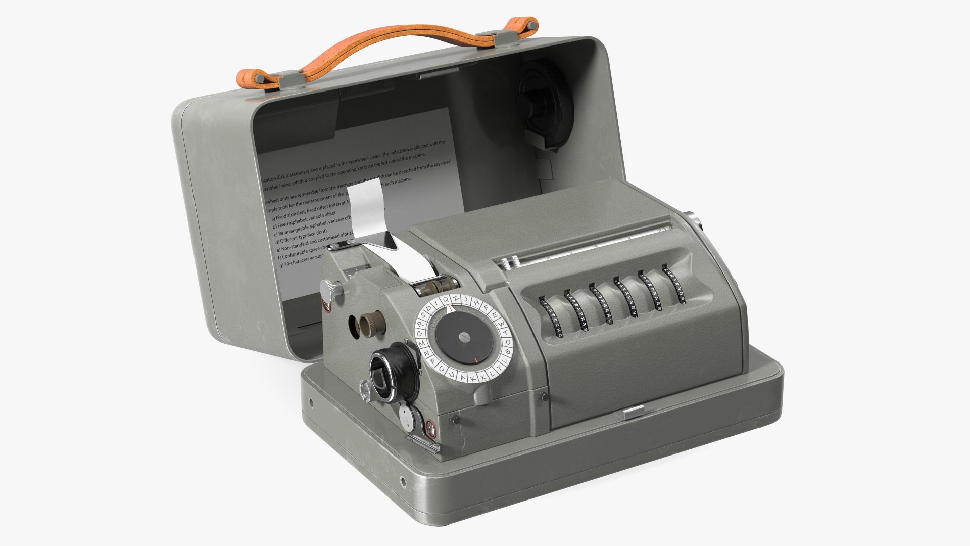 Portable Mechanical Cipher Machine 3D - TurboSquid 1835888
