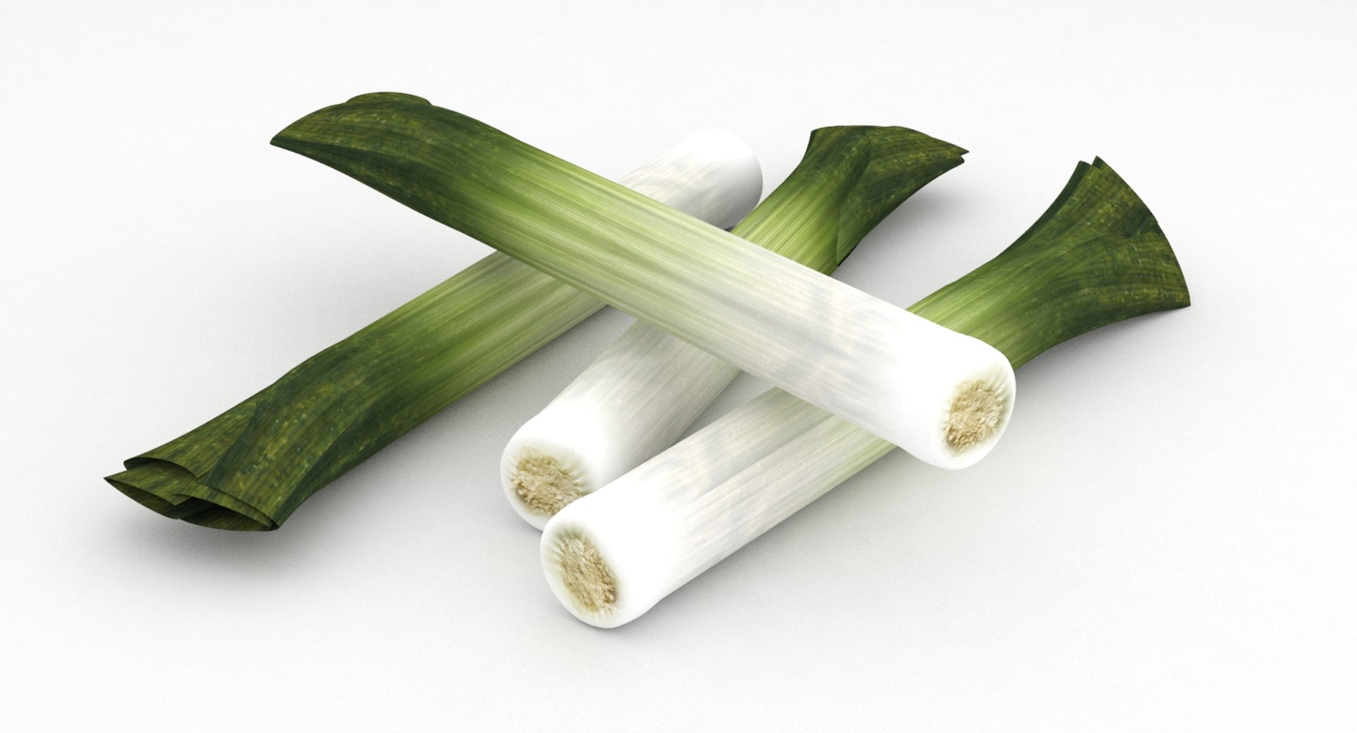 3D Leek Vegetable - TurboSquid 1214226