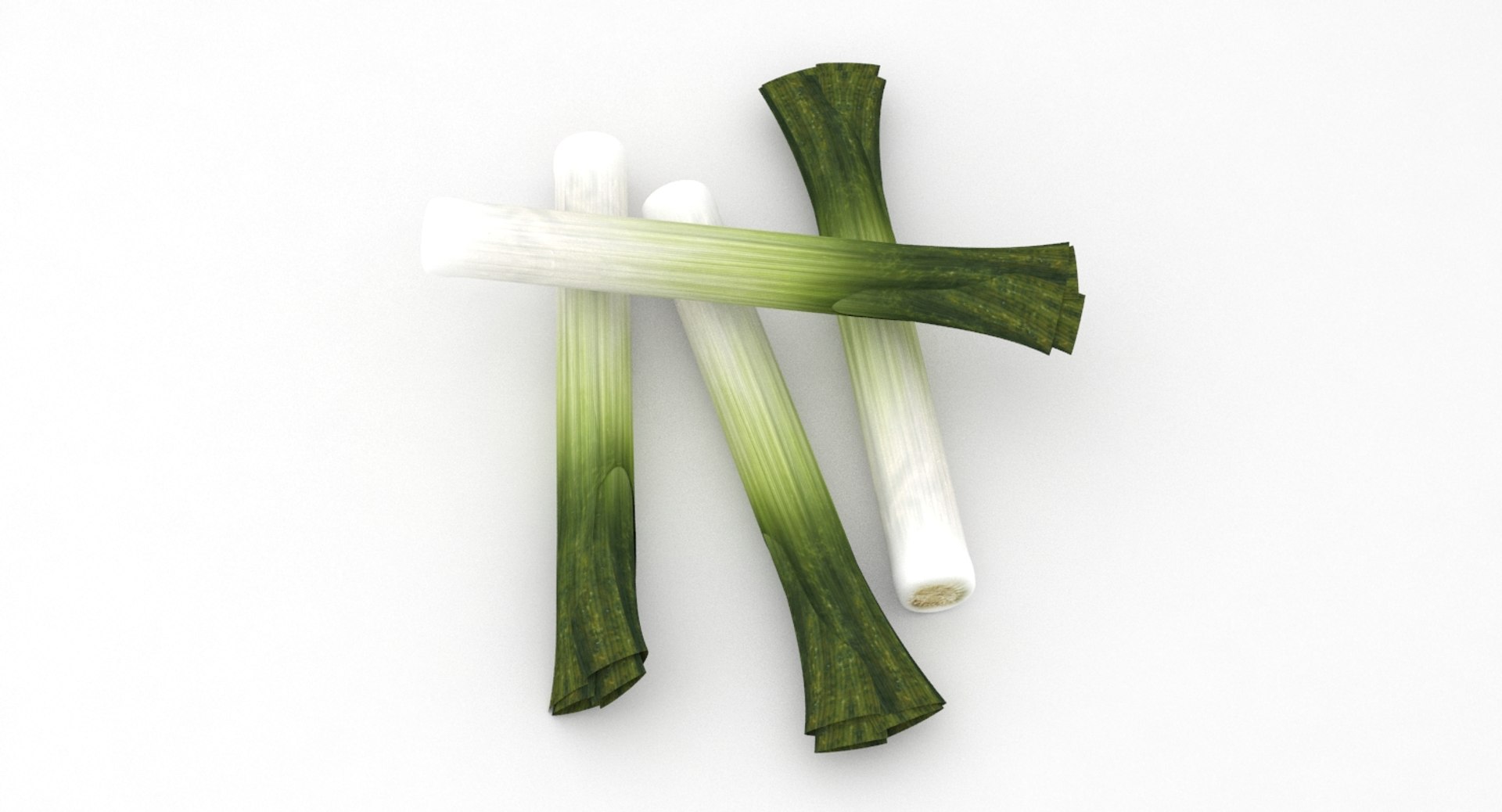 3D Leek Vegetable - TurboSquid 1214226