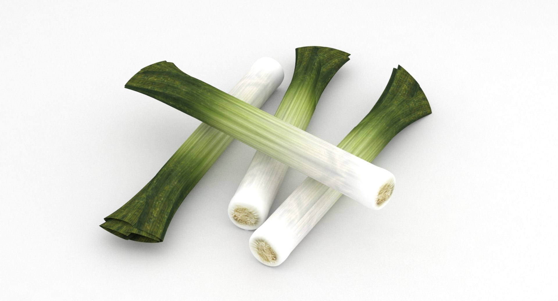 3D Leek Vegetable - TurboSquid 1214226