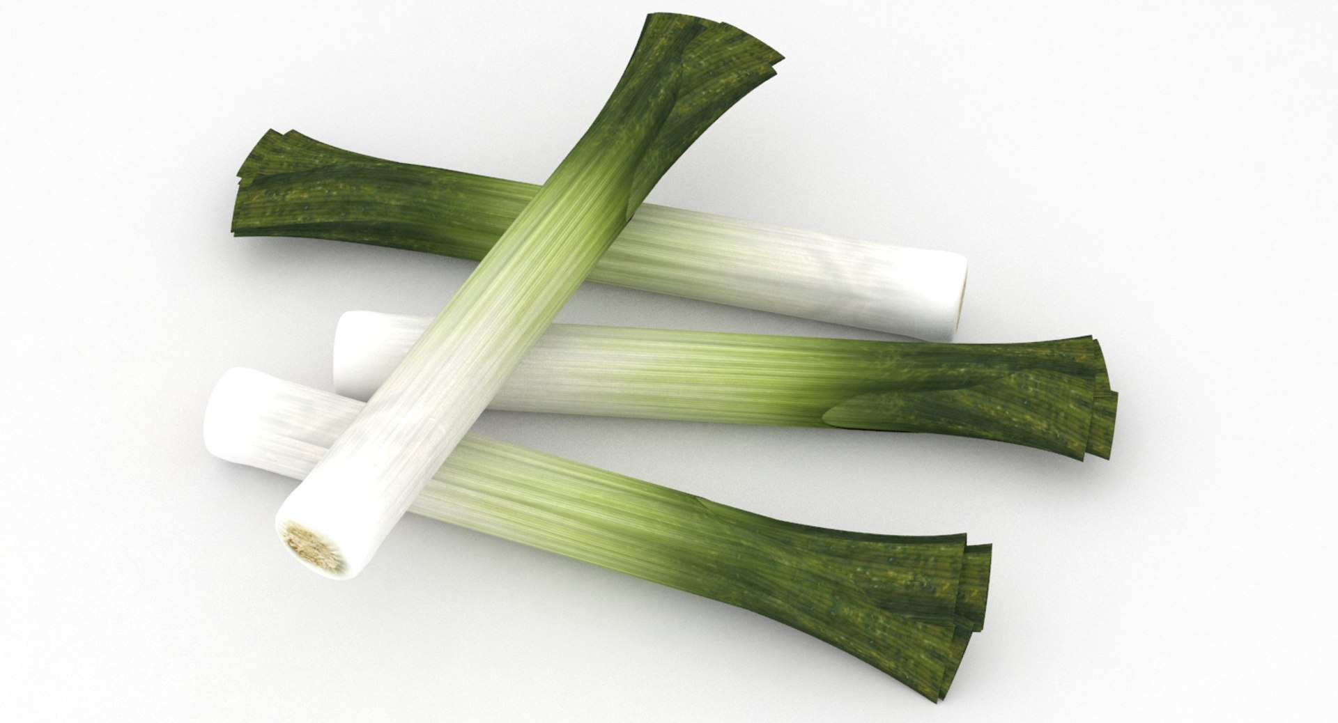 3D Leek Vegetable - TurboSquid 1214226
