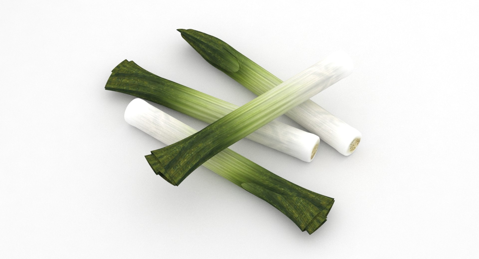 3D Leek Vegetable - TurboSquid 1214226