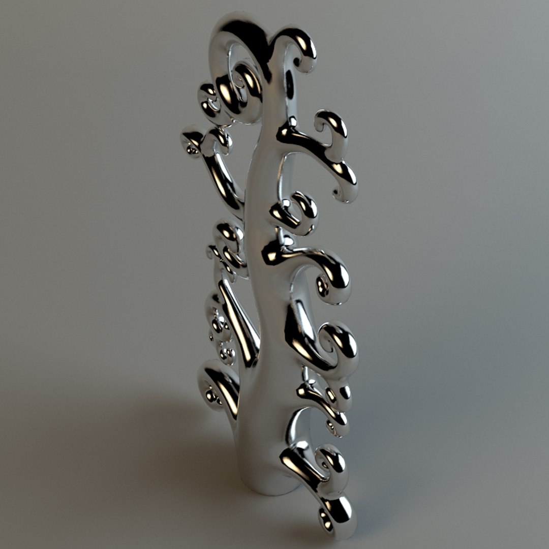 statue chrome 3d model