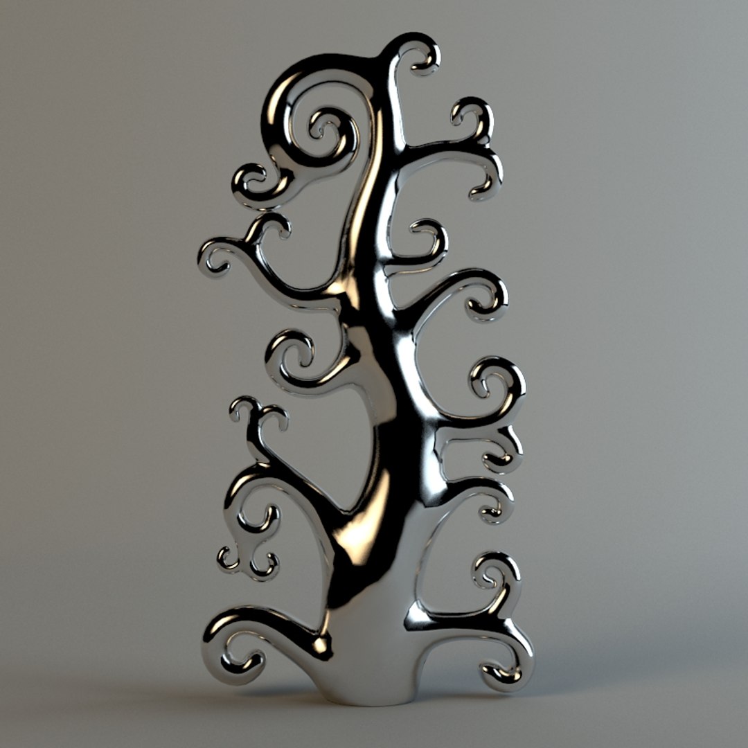 statue chrome 3d model